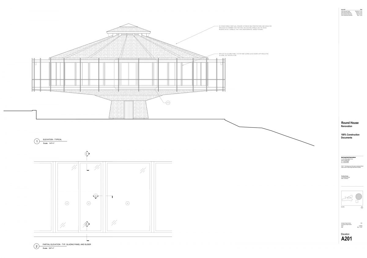 The Round House Renovation – Partial Elevation | The Round House